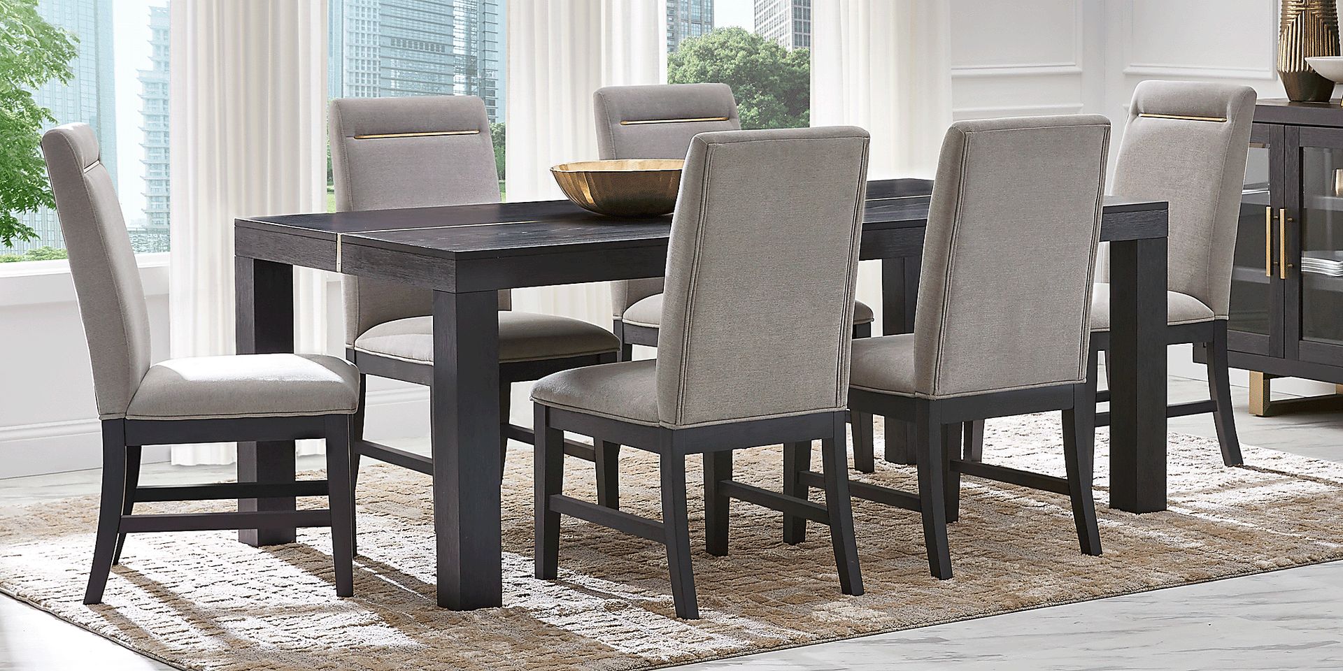 Montpelier Charcoal Gray Dining Table | Rooms to Go