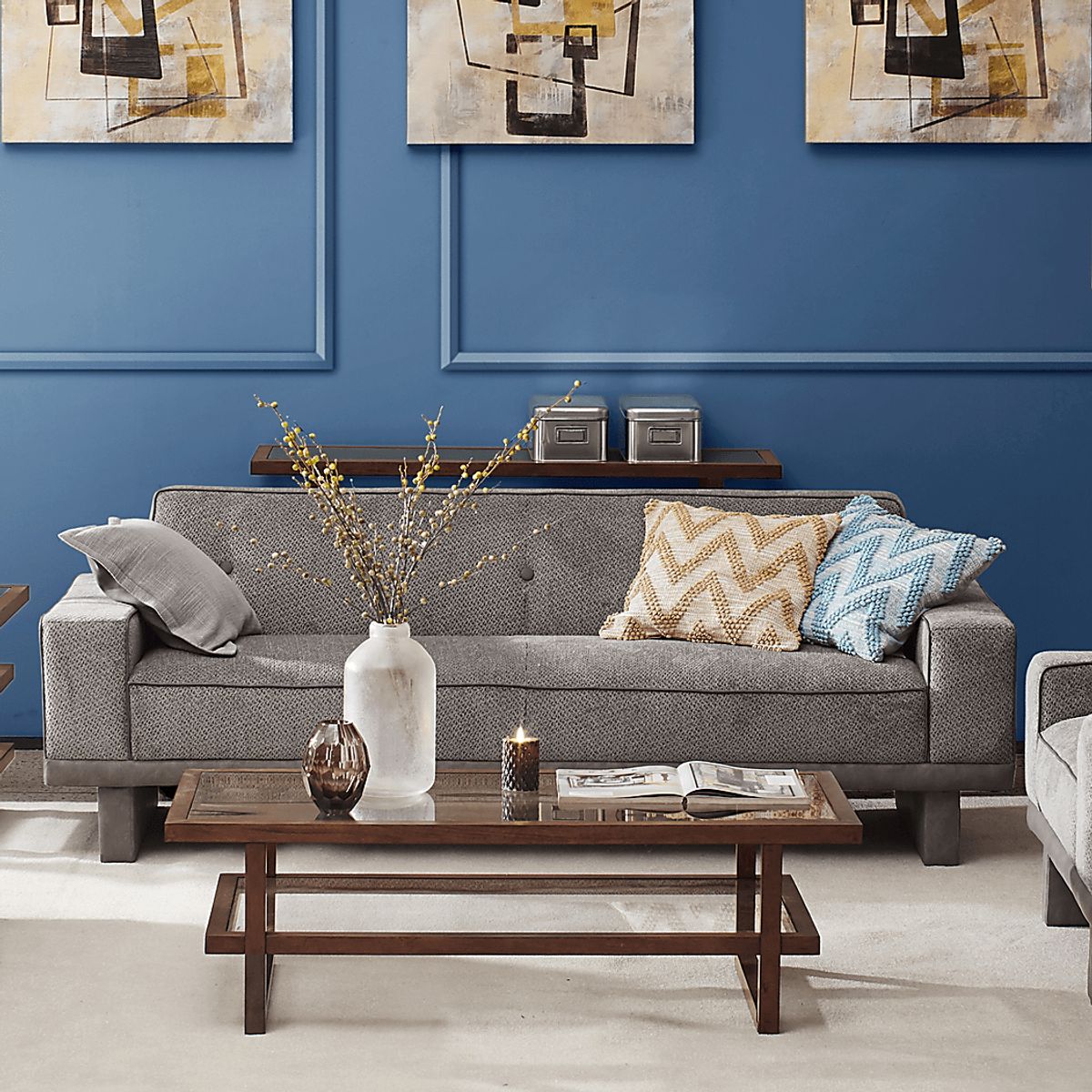 Montreat Pecan Dark Wood Cocktail Table | Rooms to Go