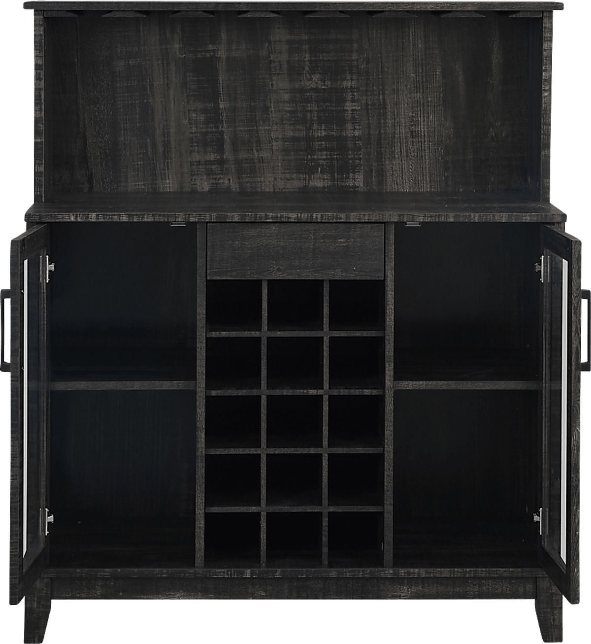 Moorman Charcoal Gray Bar Cabinet | Rooms to Go