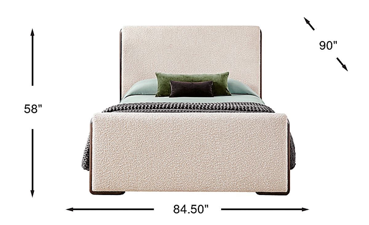 Moreno Brown Dark Wood 3 Pc King Upholstered Bed | Rooms to Go