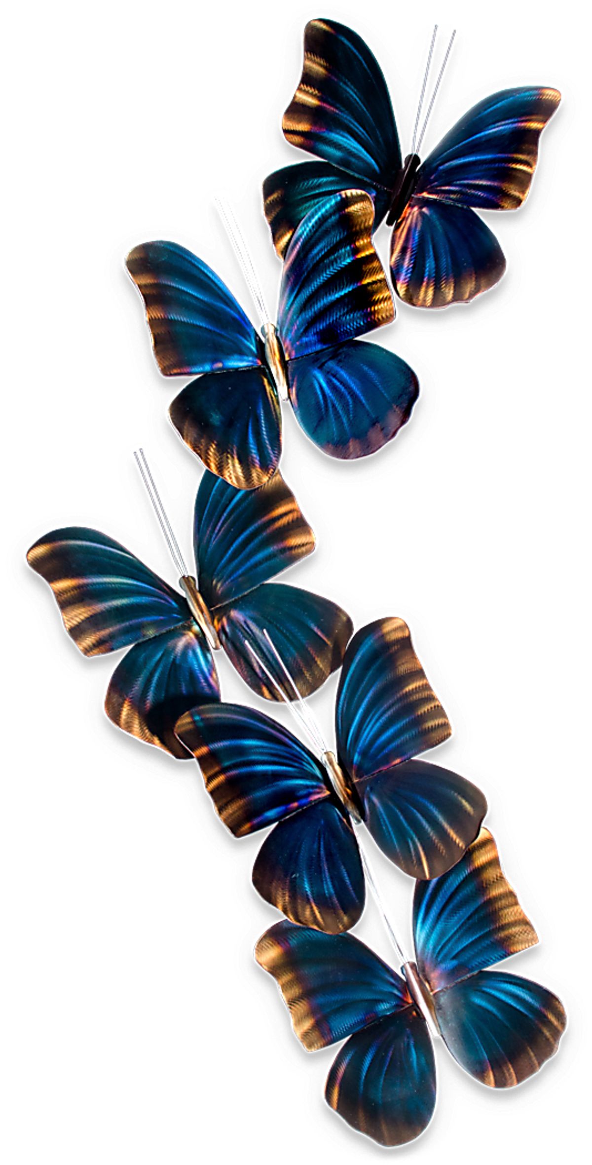 Morpho Butterfly Blue Colors Stainless Steel Outdoor Artwork | Rooms to Go