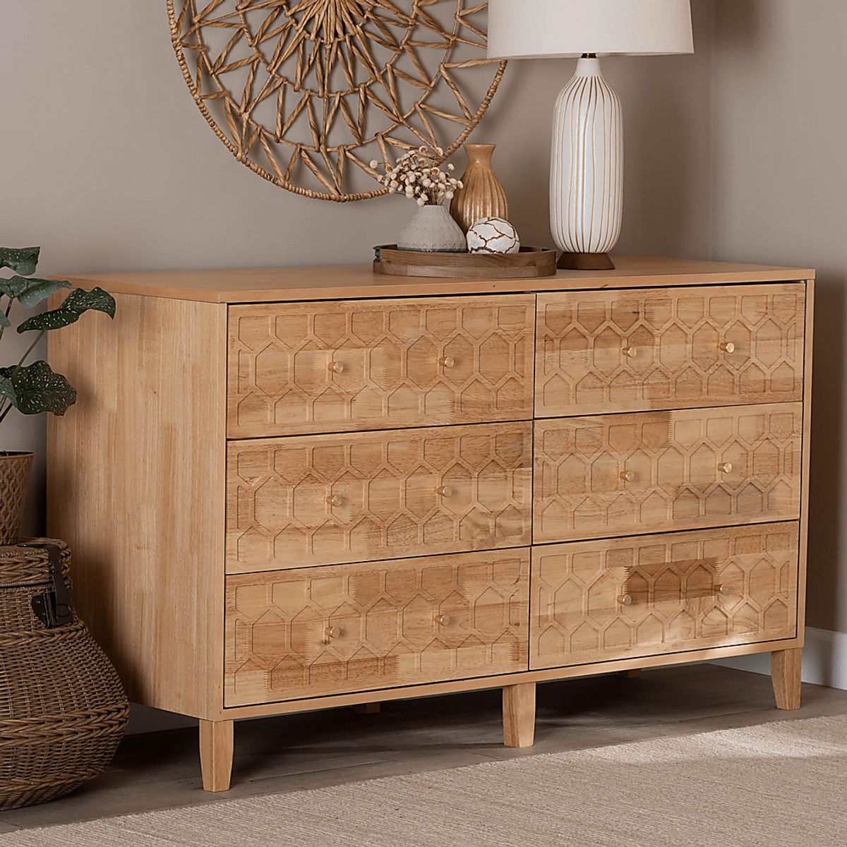 Mosholder Brown Dark Wood Dresser | Rooms to Go