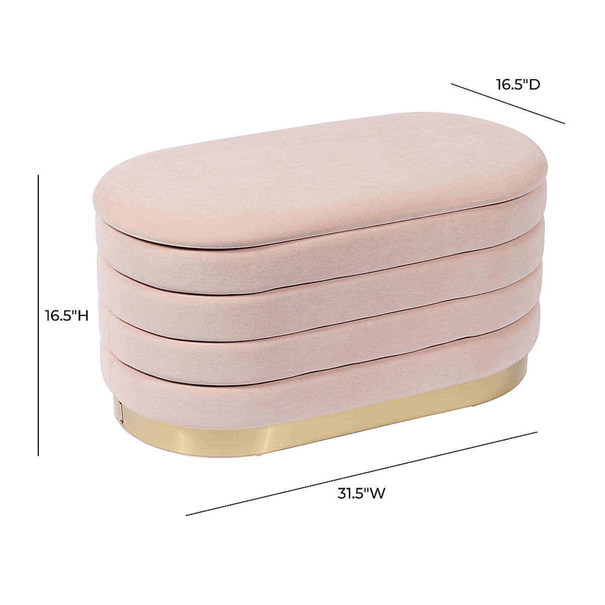 Moyra Blush Beige Storage Bench | Rooms to Go