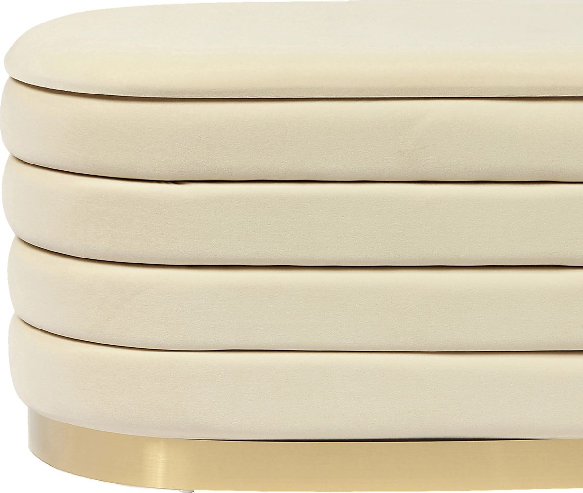 Moyra Cream Storage Bench - Rooms To Go