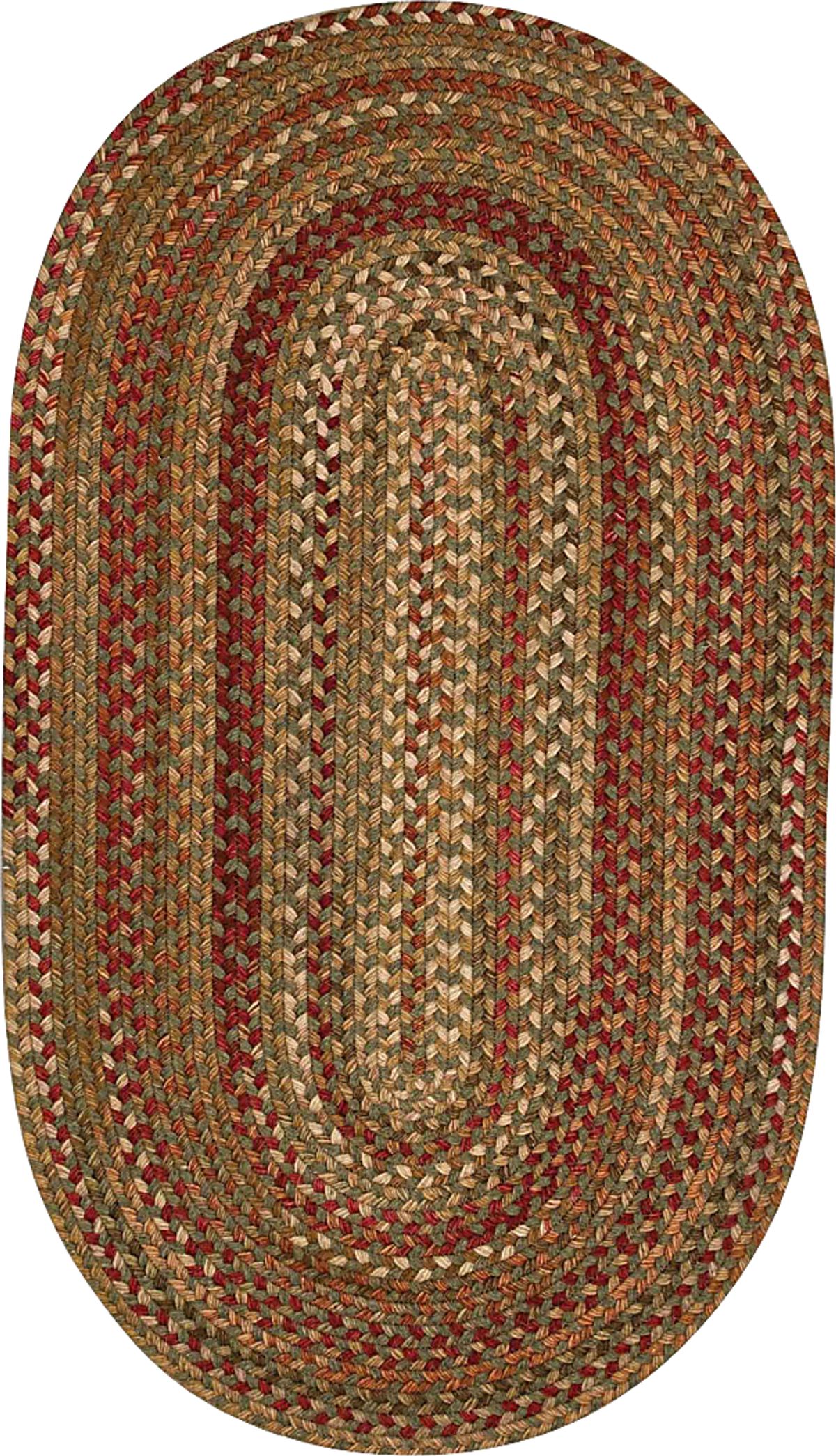 Mugadi Red,Sage Green,Red Rugs | Rooms to Go