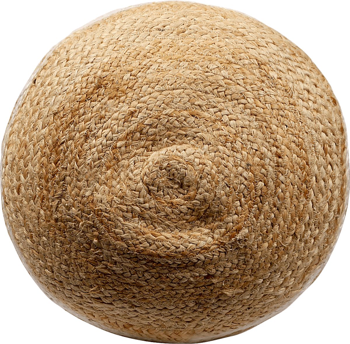 Mulemba Natural Beige,White Pouf | Rooms to Go