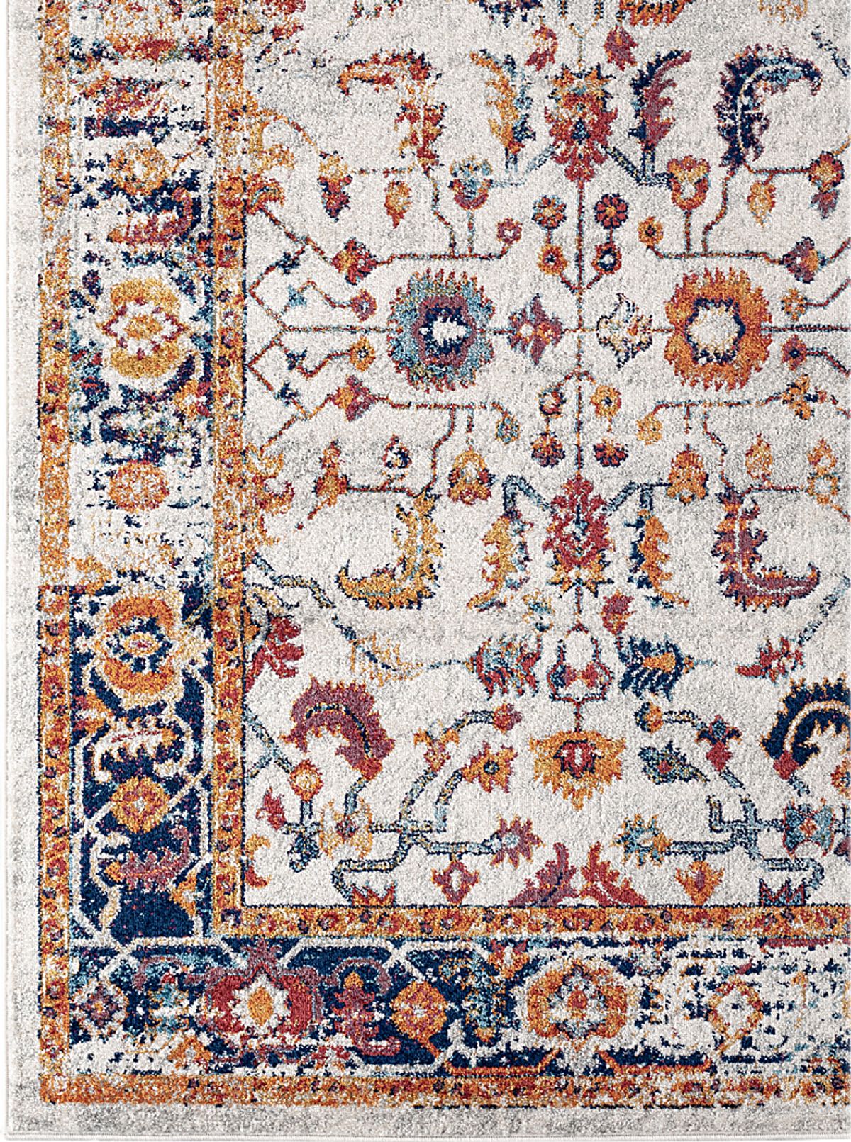 Mulmeda Multi,Orange Multi,Orange,Red Rugs | Rooms to Go