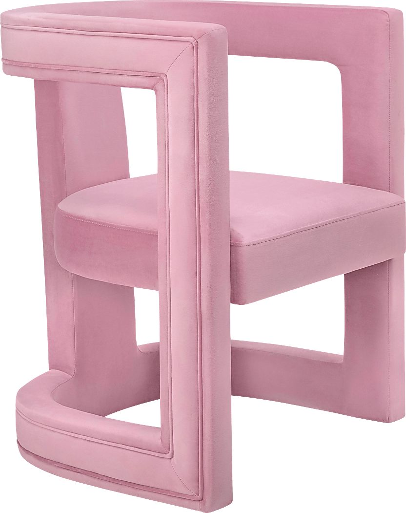 Munsey Pink Velvet Plush Accent Chair | Rooms to Go