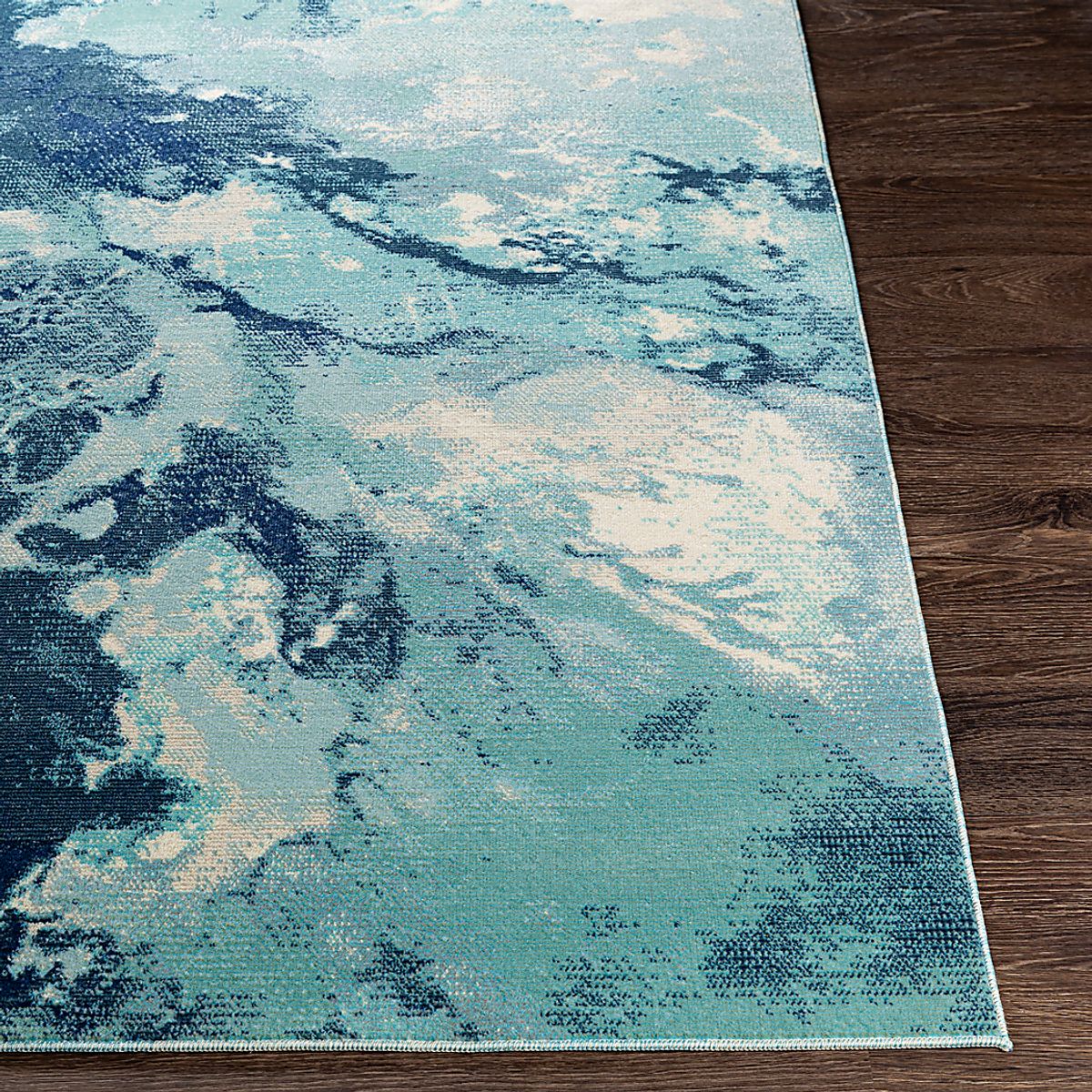 Nadiah Navy Blue Rug | Rooms to Go