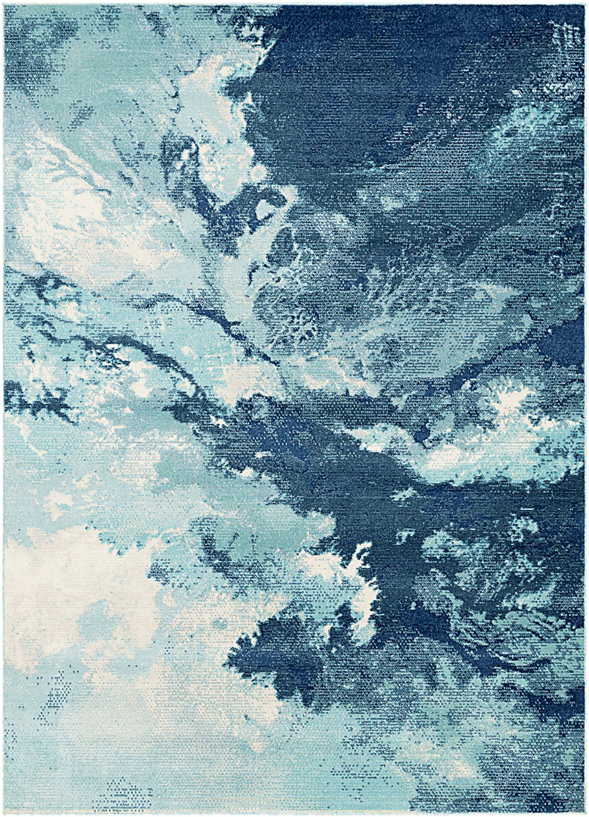 Nadiah Navy Blue Rug | Rooms to Go