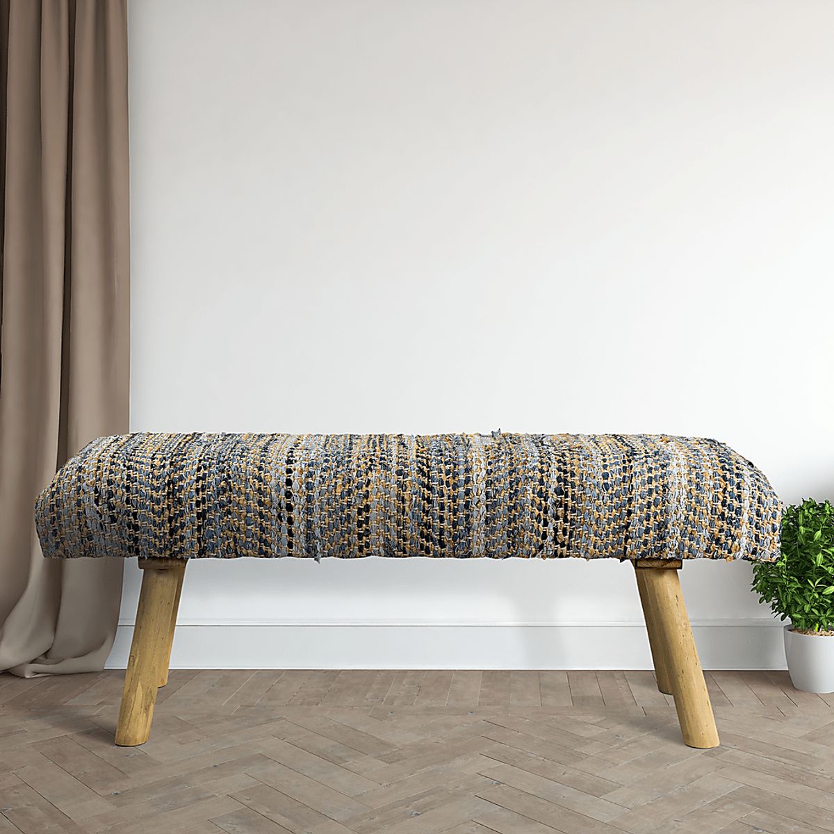 Nalaq Blue Bench | Rooms to Go