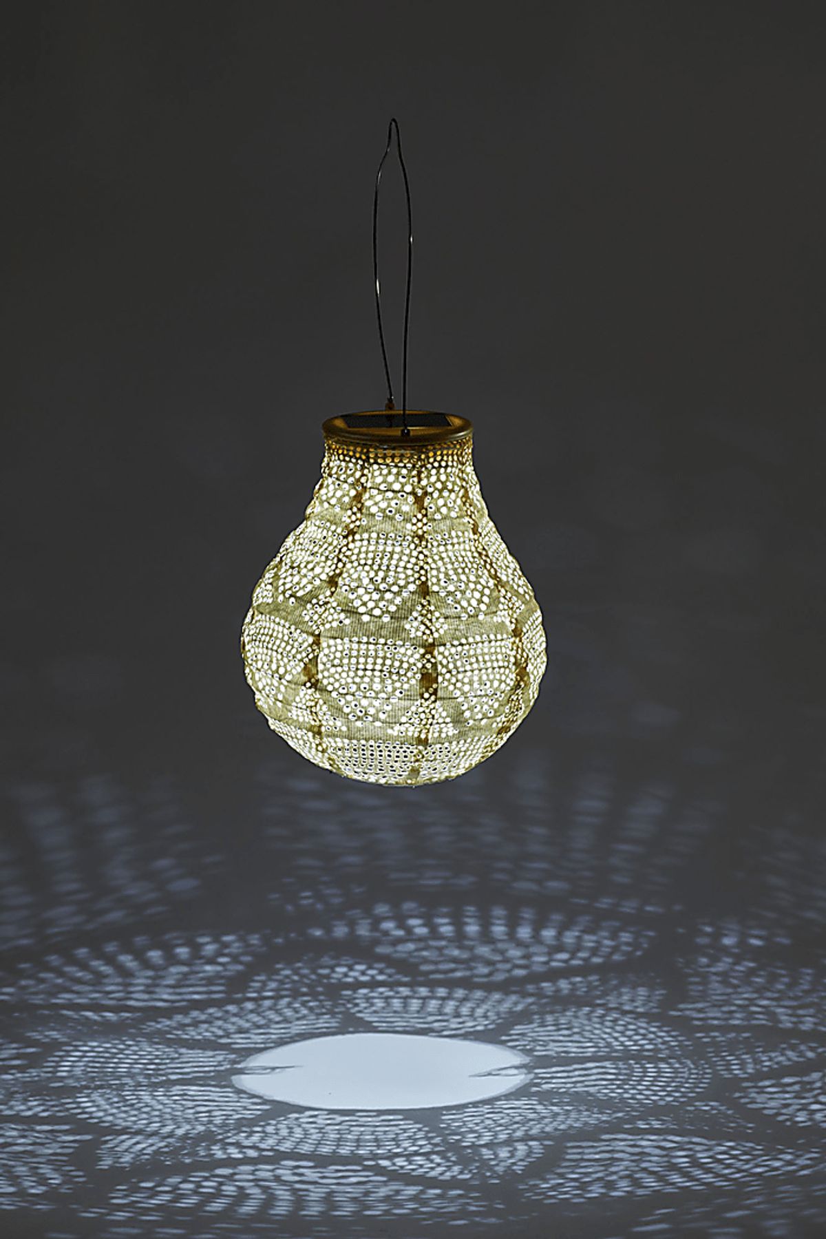 Namiko Pearl Beige Outdoor Lantern | Rooms to Go