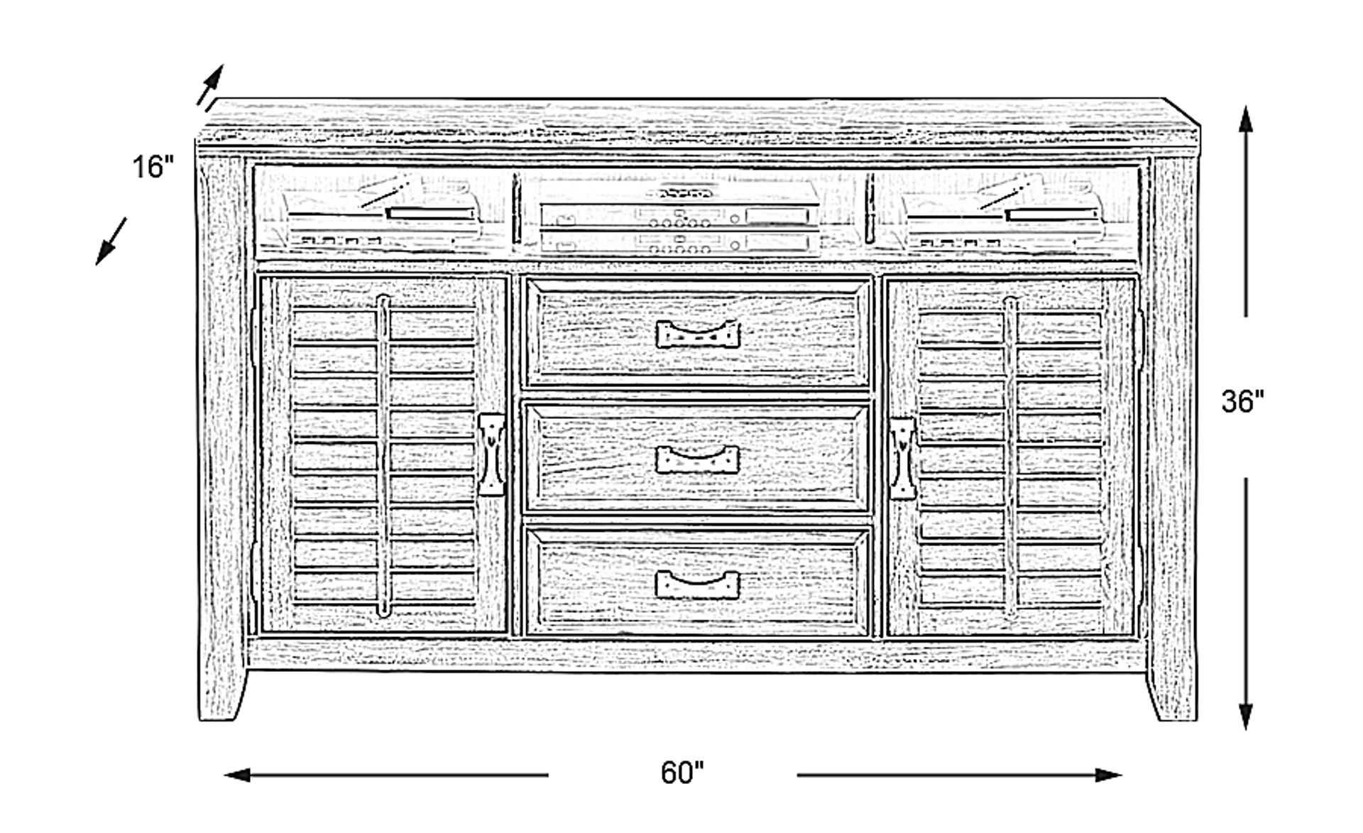 Nantucket Breeze Bisque Light Wood,White Console | Rooms to Go