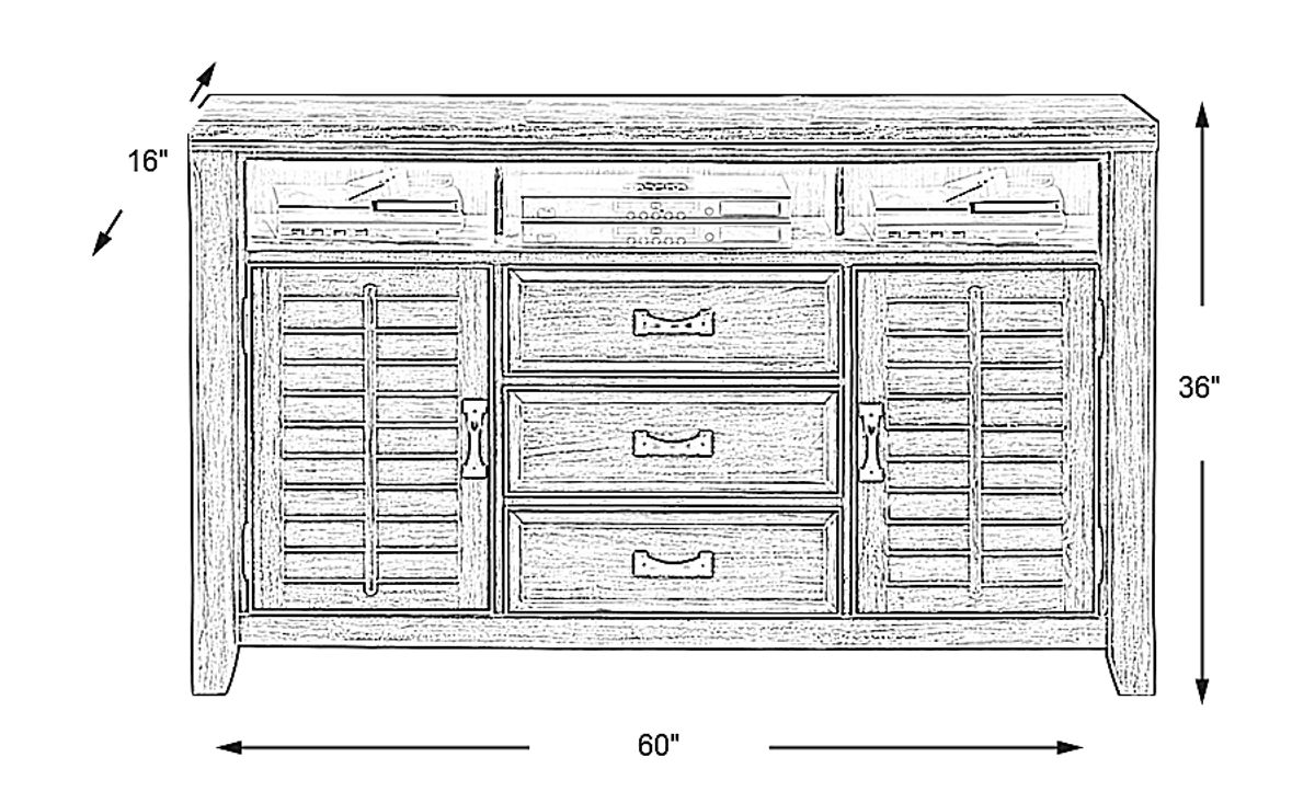 Nantucket Breeze Bisque Light Wood,White Console | Rooms to Go