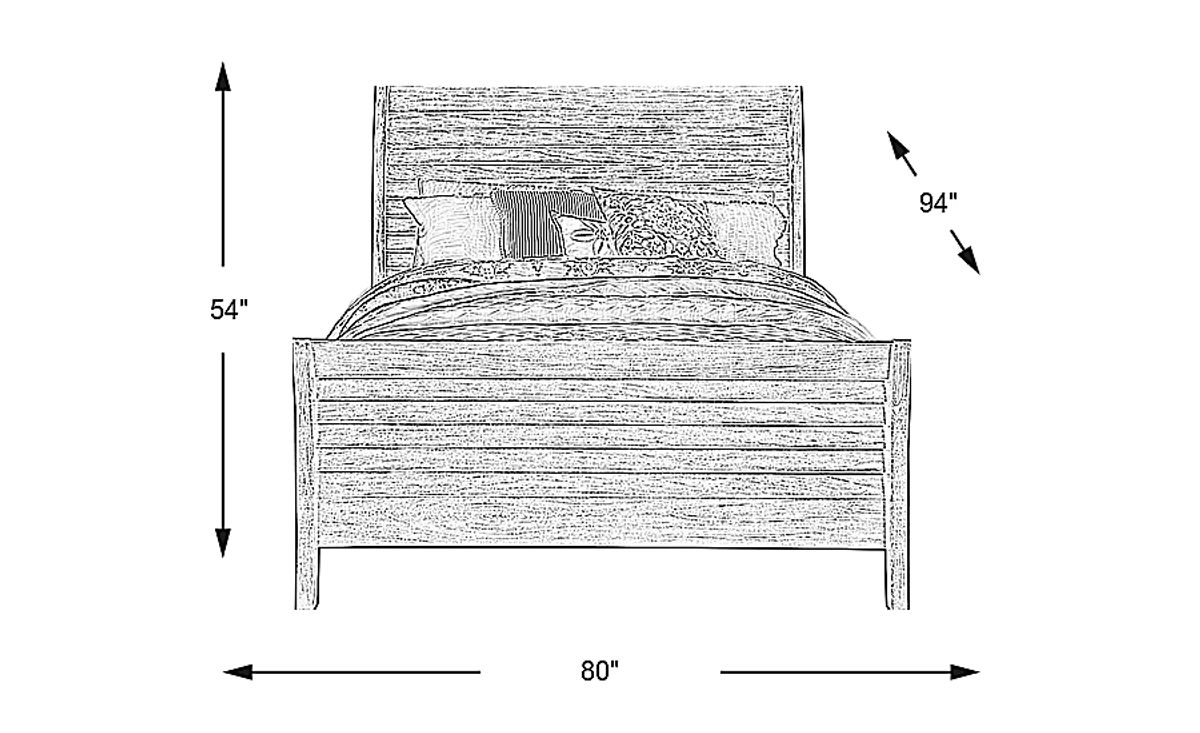 Nantucket Breeze Bisque Light Wood,White 3 Pc King Sleigh Bed | Rooms to Go
