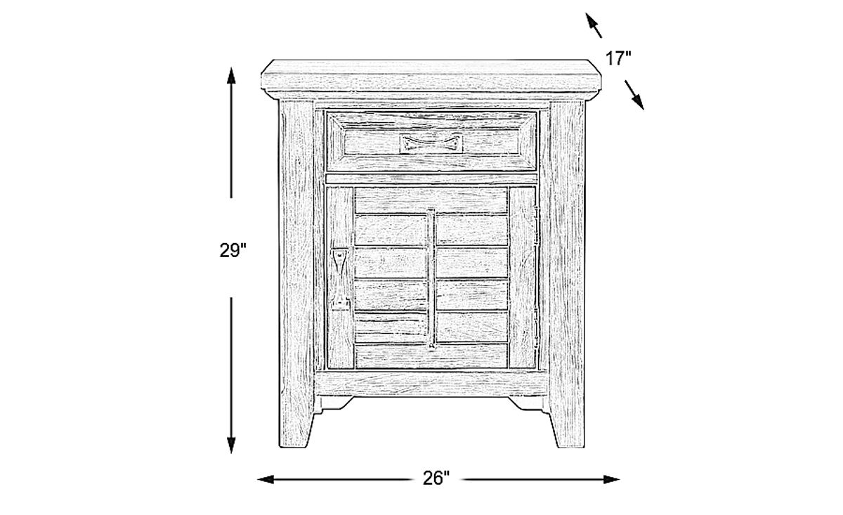 Nantucket Breeze Gray Door Nightstand | Rooms to Go