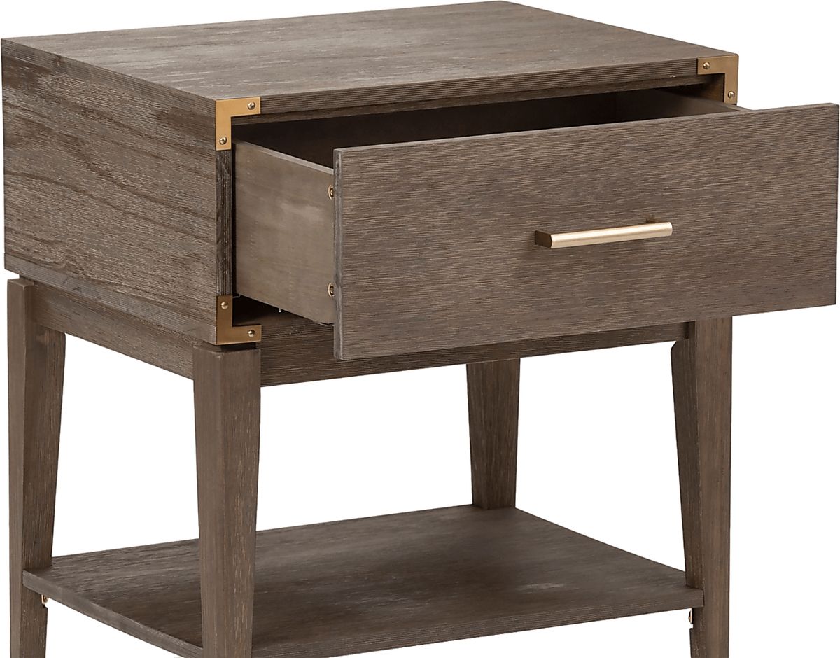 Natoma Brown Dark Wood Nightstand | Rooms to Go