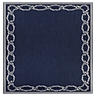 Nautical Border Navy Blue Polypropylene Fabric Outdoor Rug | Rooms to Go