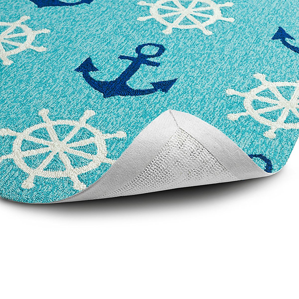 Nautical Life Blue Outdoor Indoor/Outdoor Rug | Rooms to Go