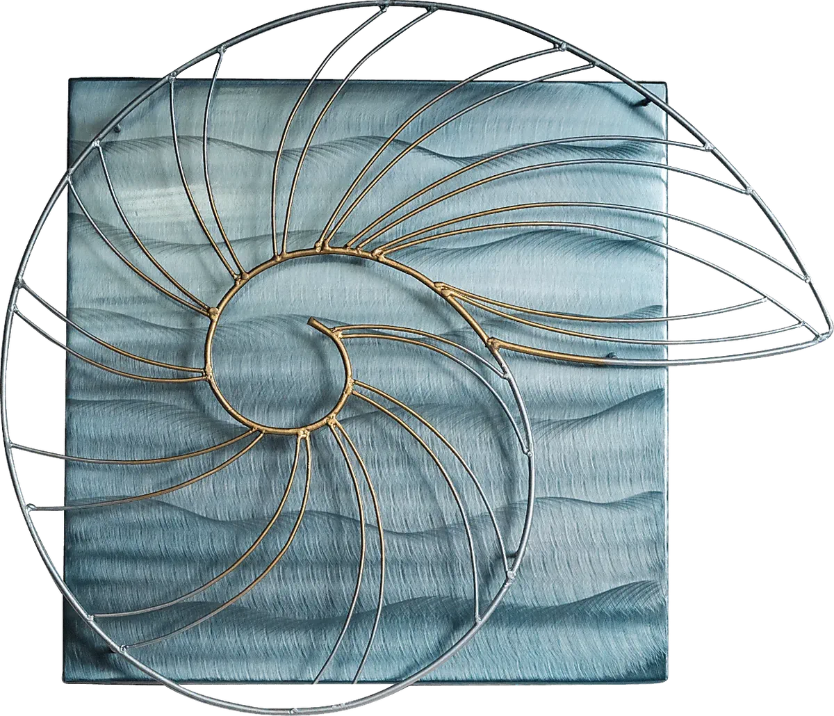 Nautilus Shell Blue Outdoor Wall Art | Rooms to Go