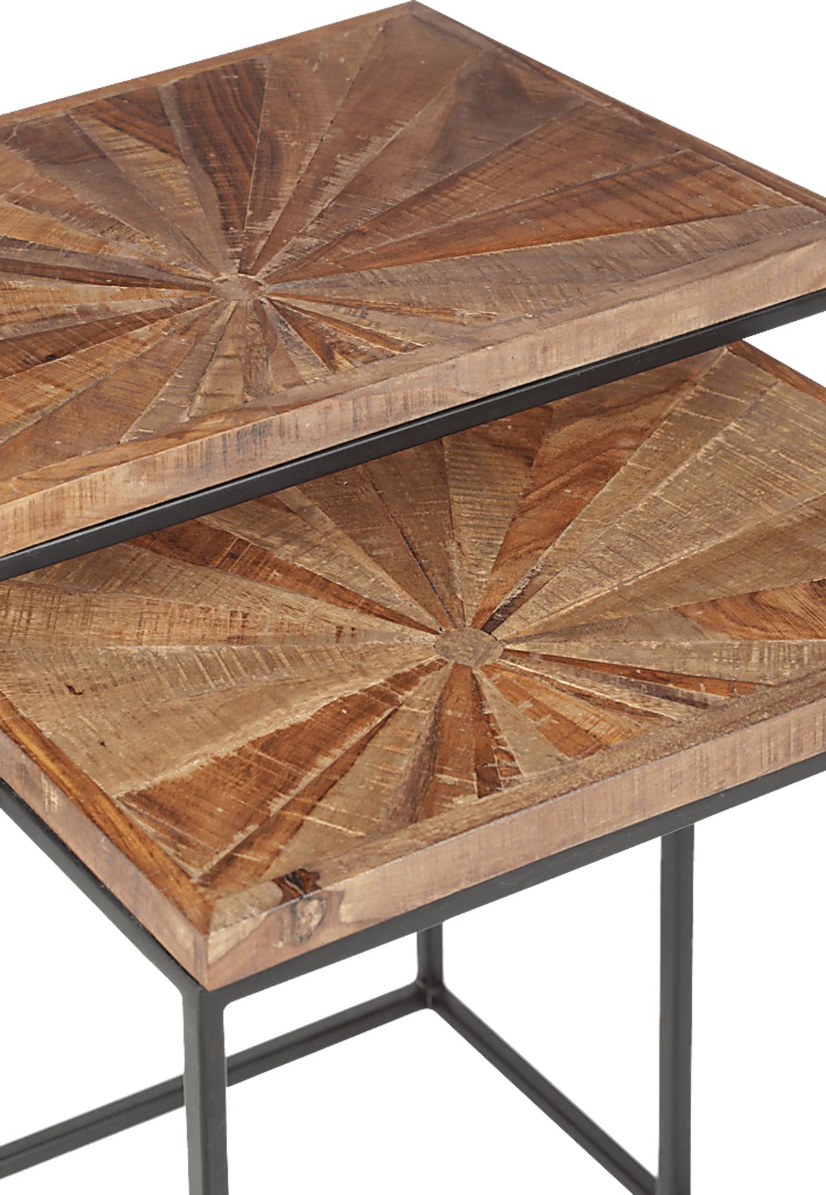 Nazuma Brown Dark Wood Nesting End Table, Set Of 2 | Rooms to Go