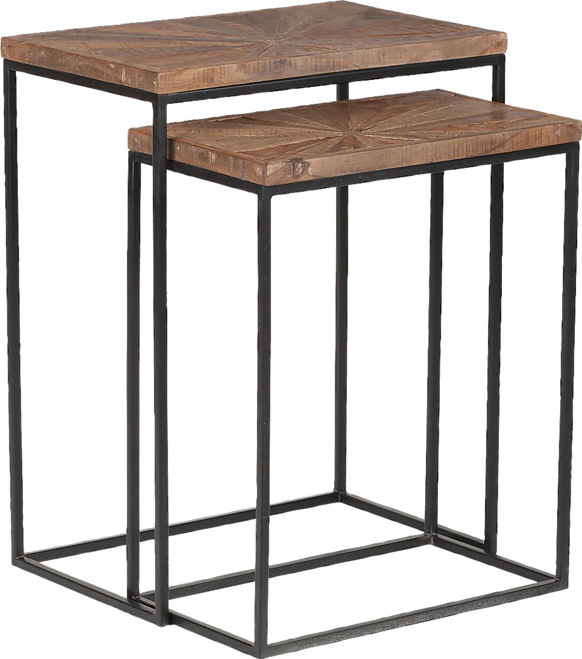 Nazuma Brown Dark Wood Nesting End Table, Set Of 2 | Rooms to Go
