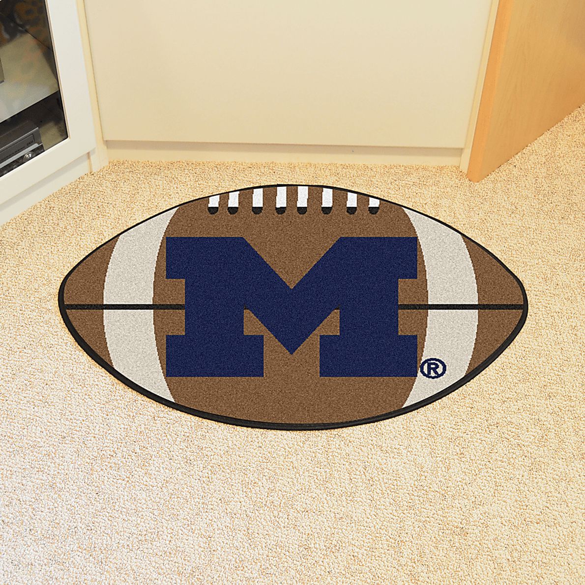 NCAA Football Mascot University of Michigan 1'6" x 1'10" Rug - Rooms To Go