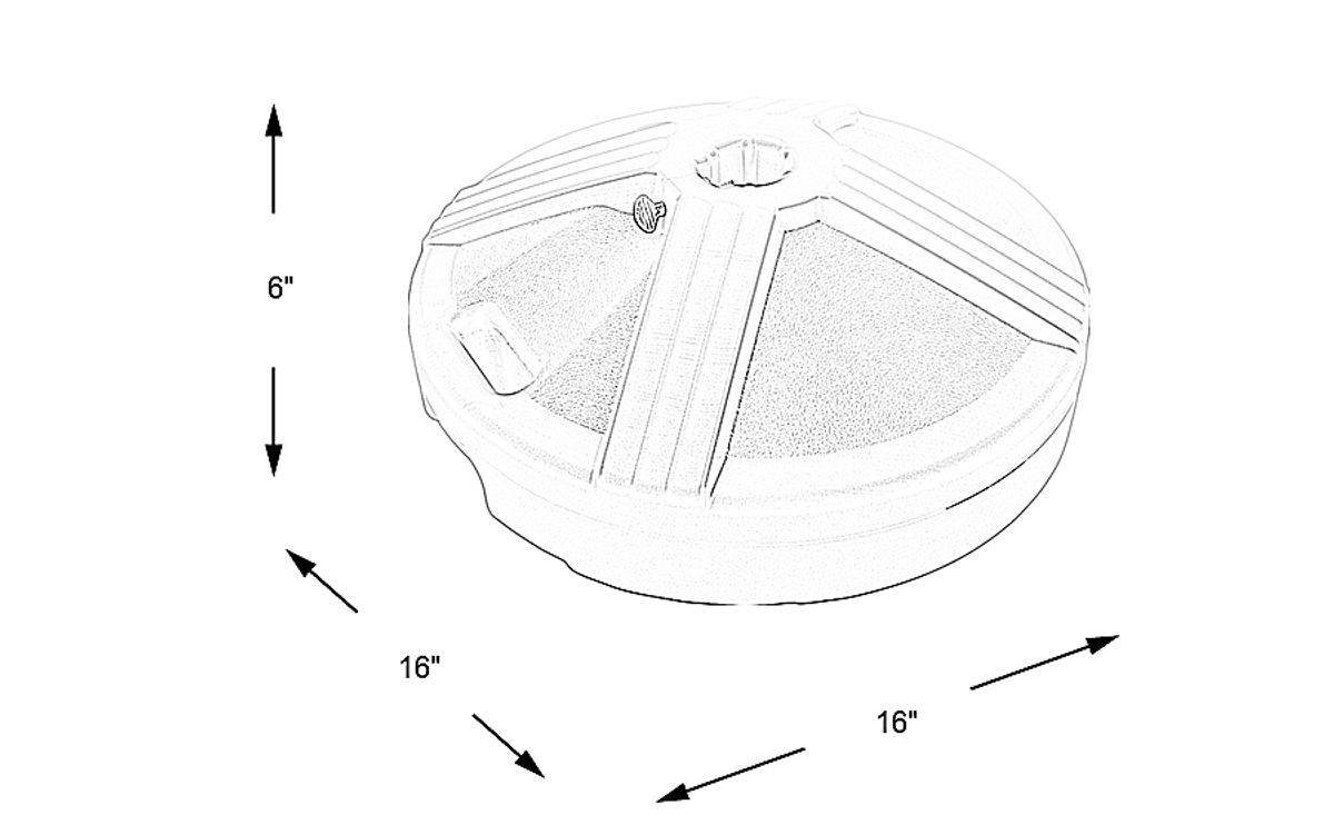 Neala White Colors,White Synthetic Fabric Outdoor Umbrella Base - 50 Lb ...