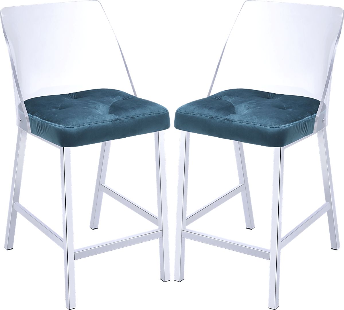 Nelton Teal Colors Set Of 2 Counter Height Stools | Rooms to Go