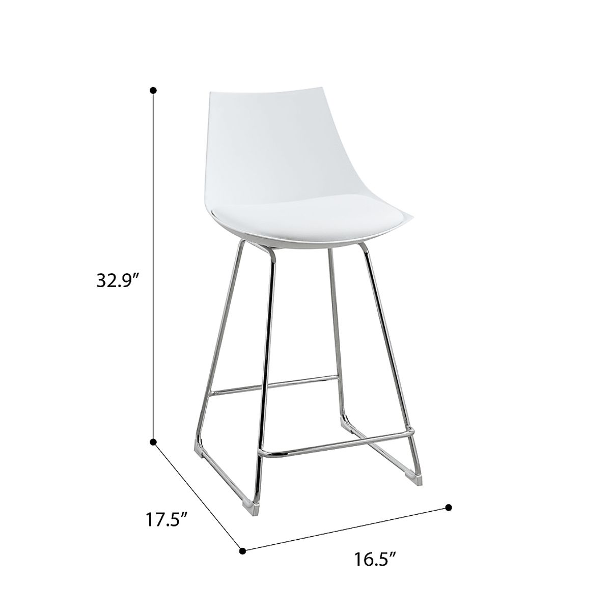 Neoway White Colors,White Counter Stool, Set Of 2 | Rooms to Go