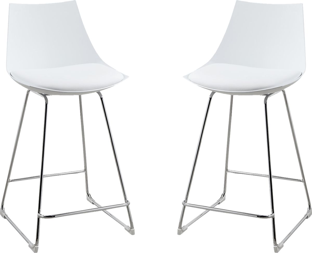 Neoway White Colors,White Counter Stool, Set Of 2 | Rooms to Go