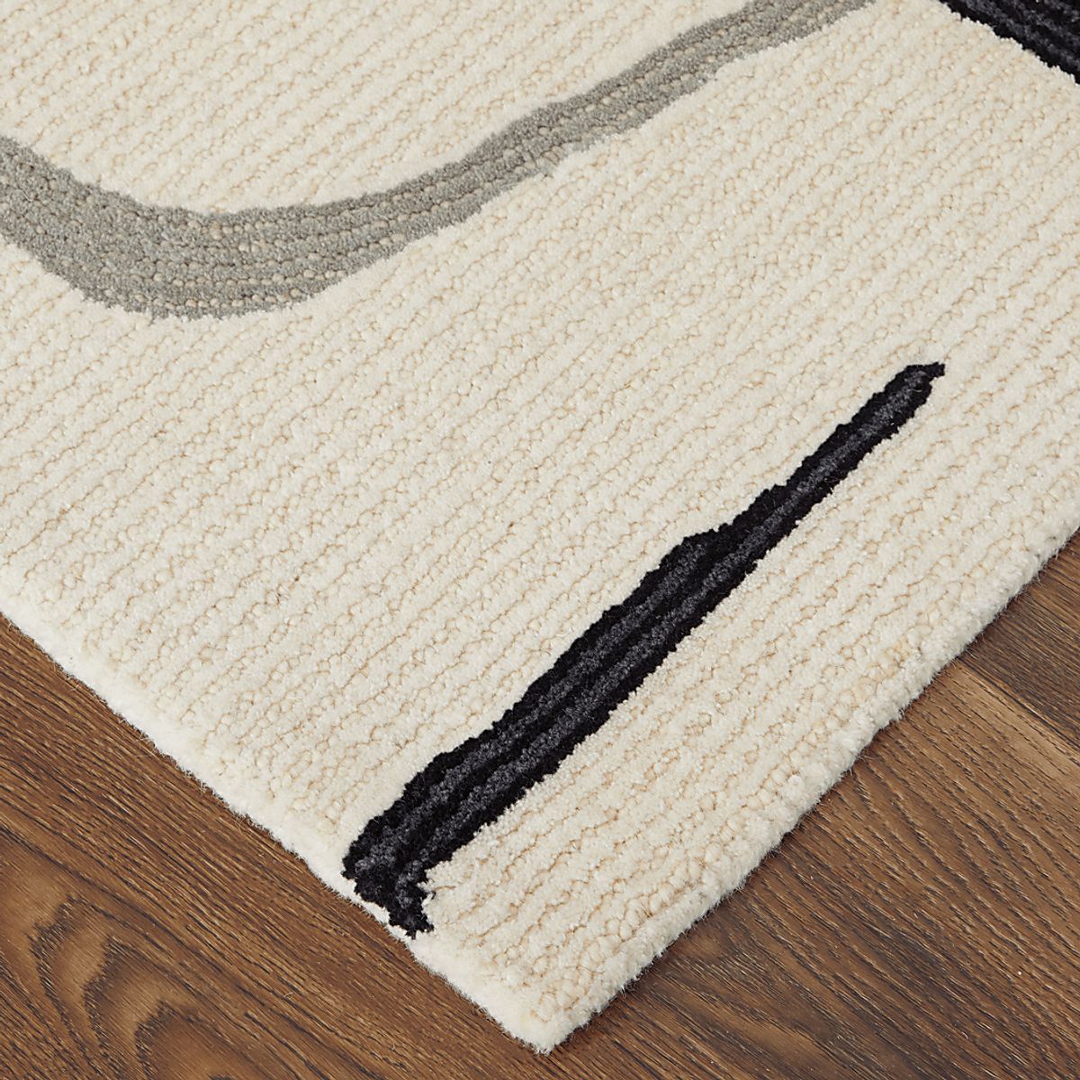 Nerida Black,Gray,Ivory Beige,Black,Gray Rugs | Rooms to Go