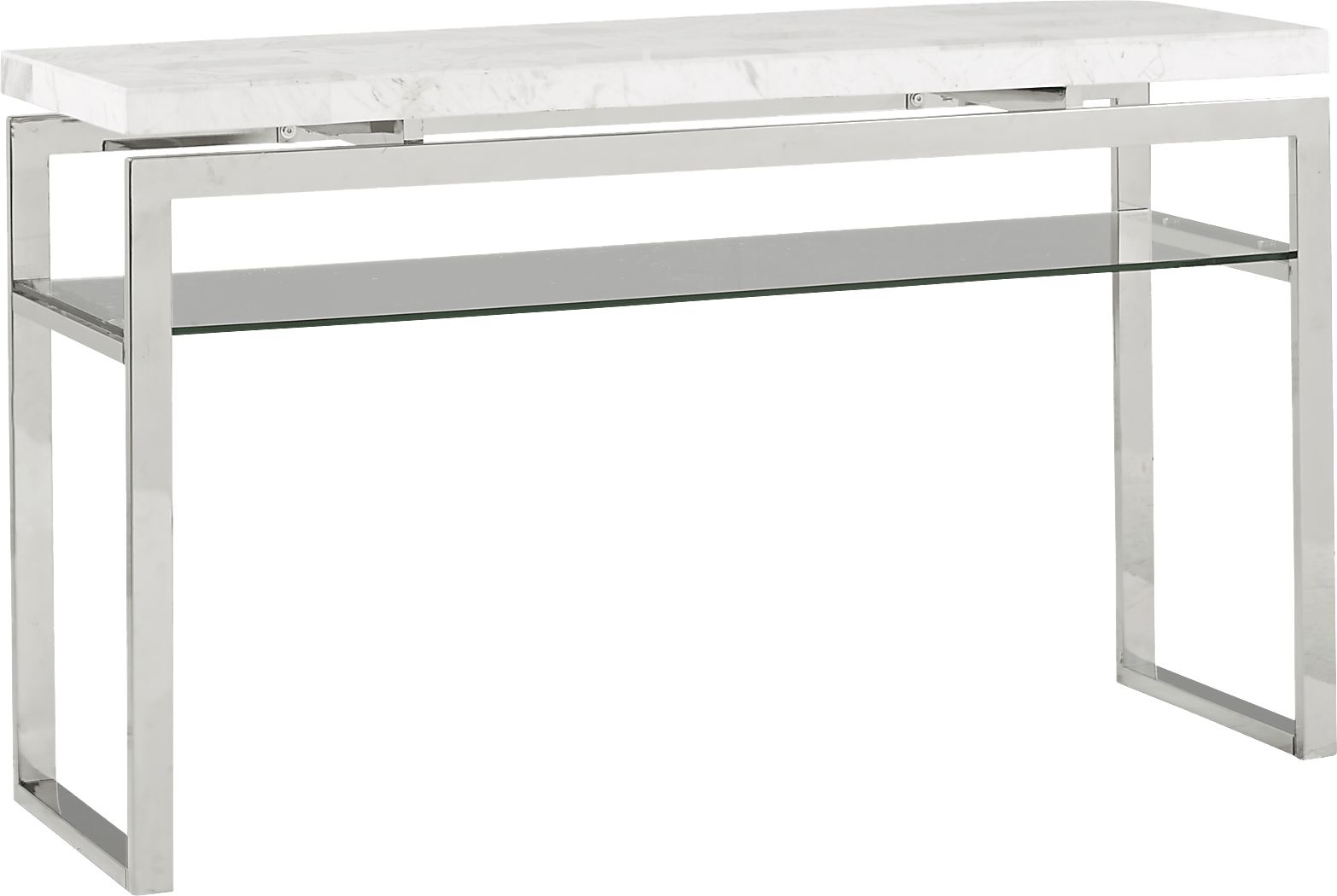 Nerissa Chrome Metal Sofa Table | Rooms to Go