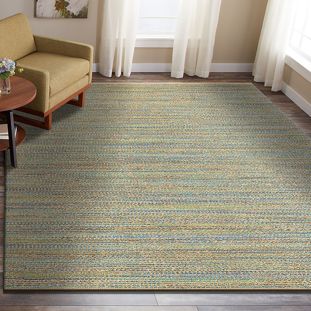 Neviah Blue Rug | Rooms to Go