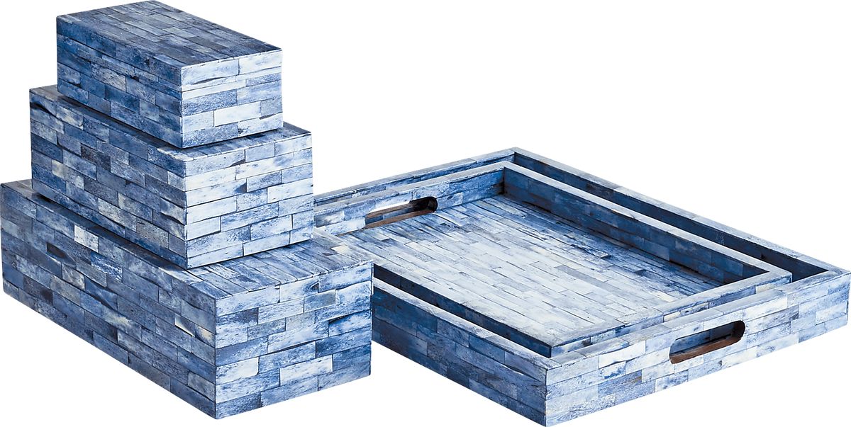 Newdale Blue Colors Decorative Box | Rooms to Go