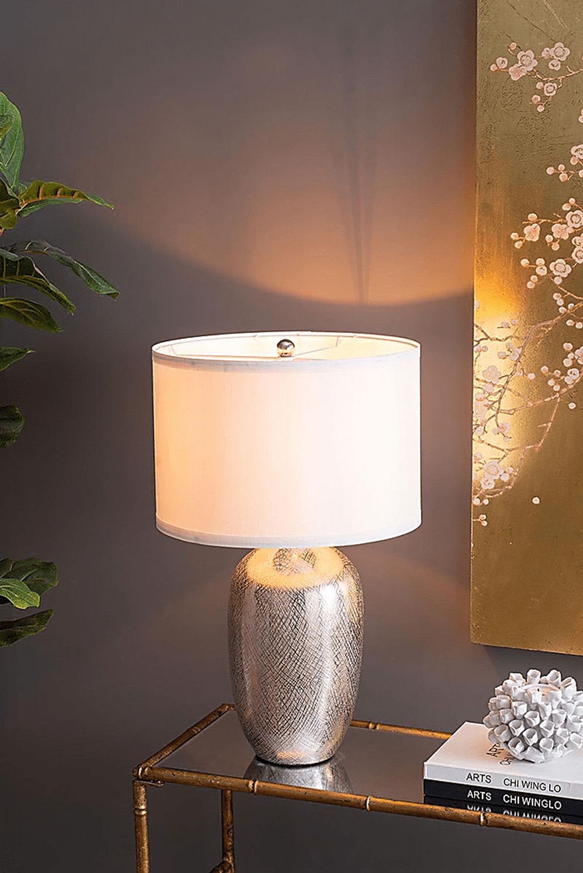 Newham Club Silver Gray Table Lamp | Rooms to Go