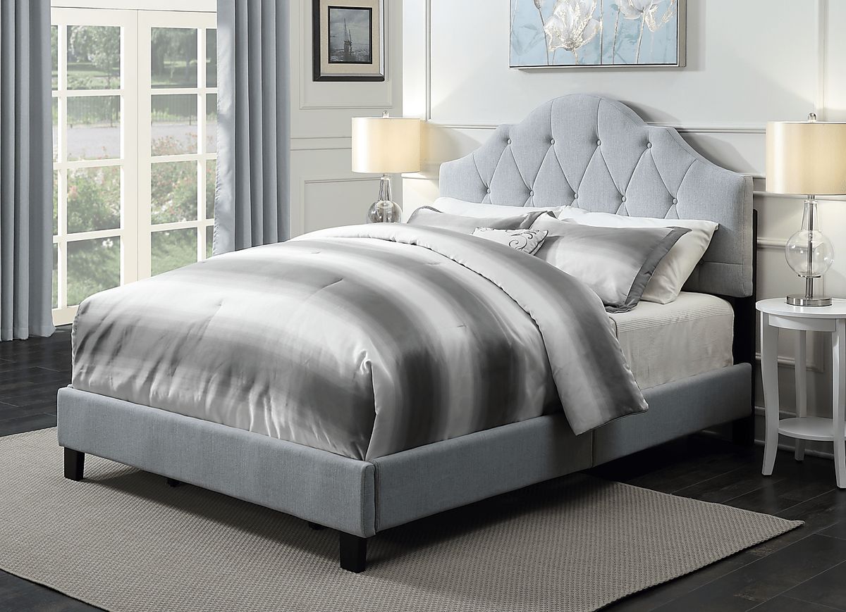 Newning Gray Polyester Fabric Queen Bed | Rooms to Go