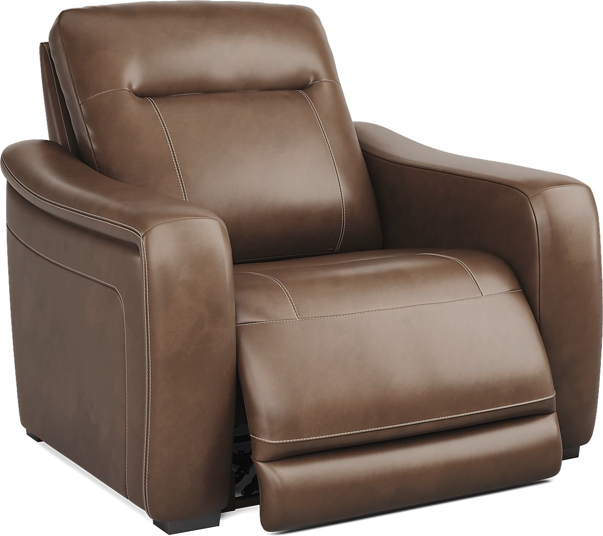 Drew & Jonathan Newport Brown Dual Power Recliner | Rooms to Go