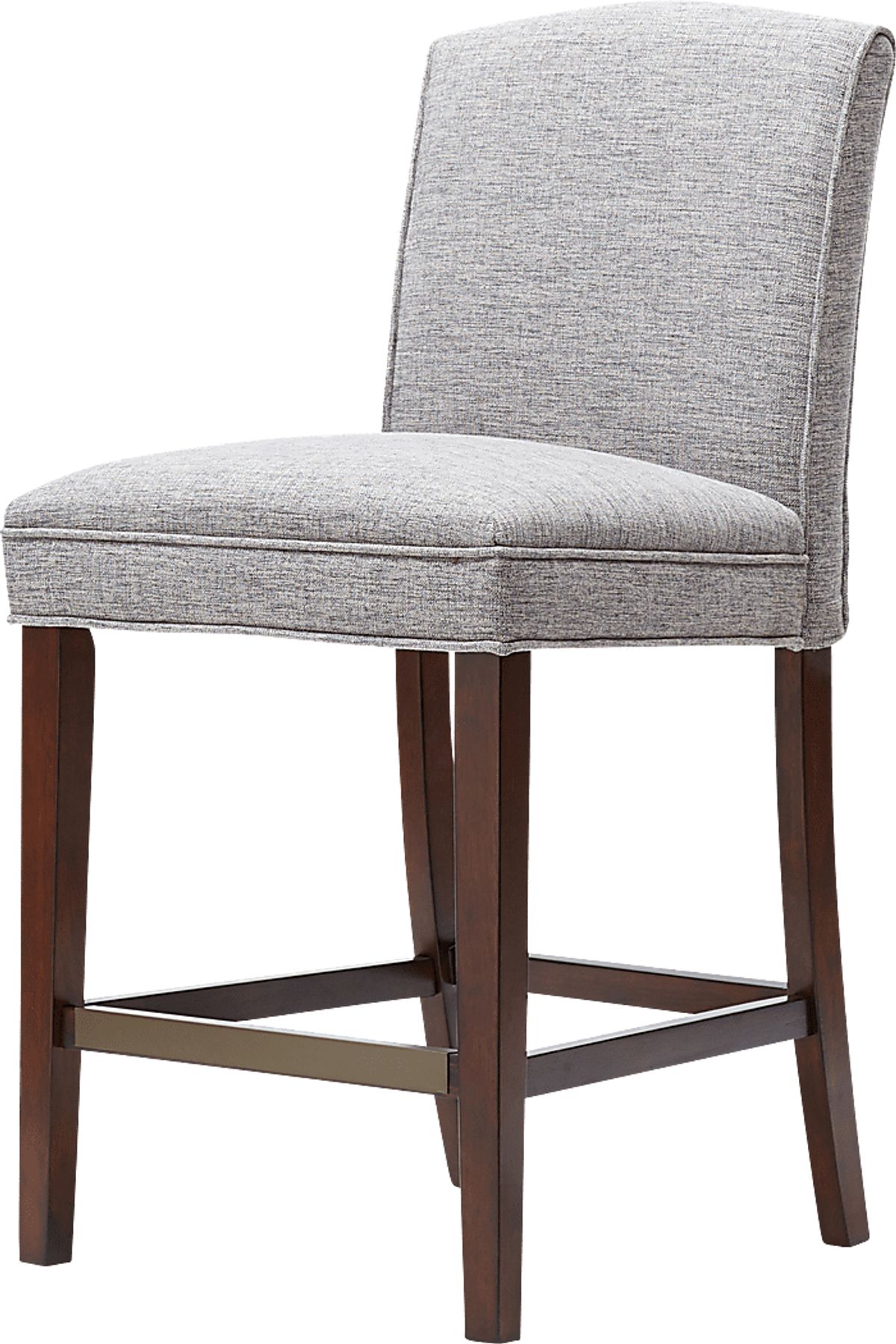 Neyland Espresso Dark Wood Gray Counter Height Stool | Rooms to Go