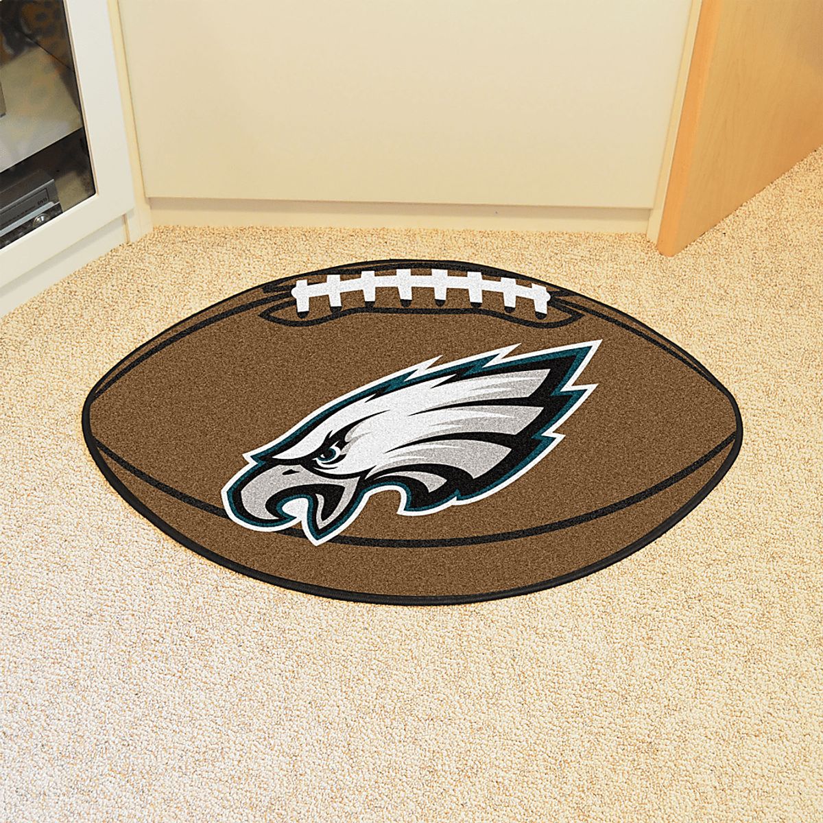 Nfl Football Mascot Brown Rug | Rooms to Go