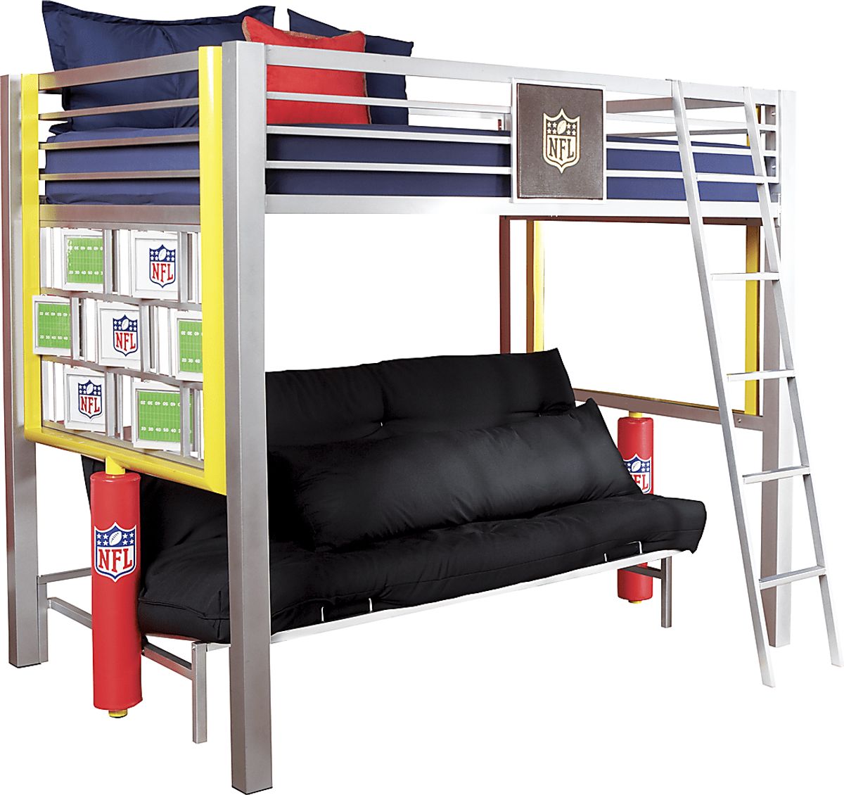 Nfl Kickoff Metal Loft Bed | Rooms to Go