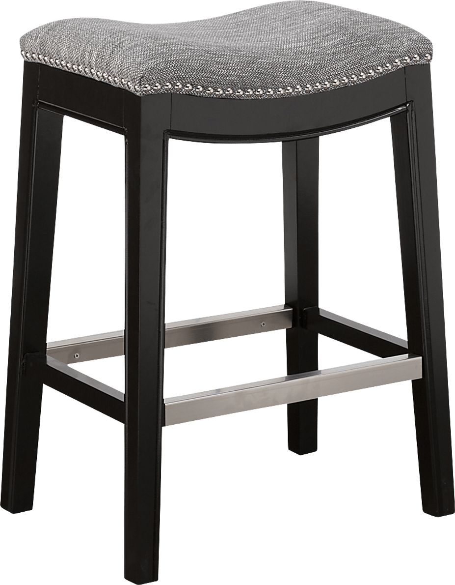 Nielan Black Black,Colors Gray Counter Height Stool - Rooms To Go