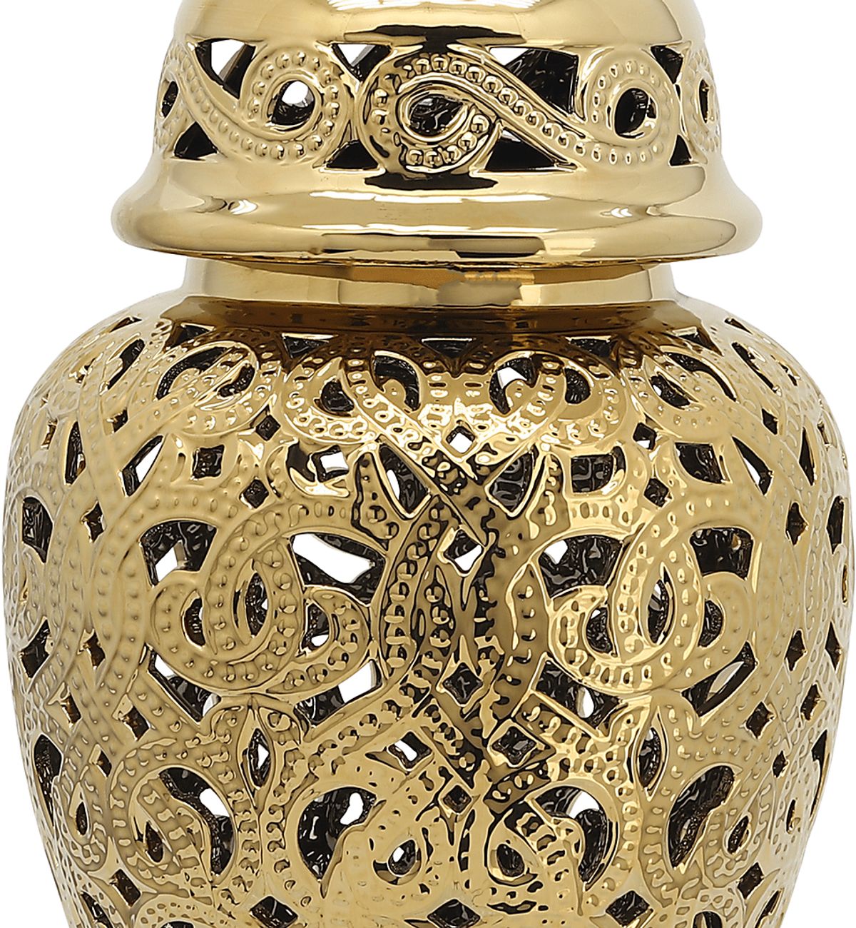 Ninock Gold Colors,Metal Yellow Jar | Rooms to Go