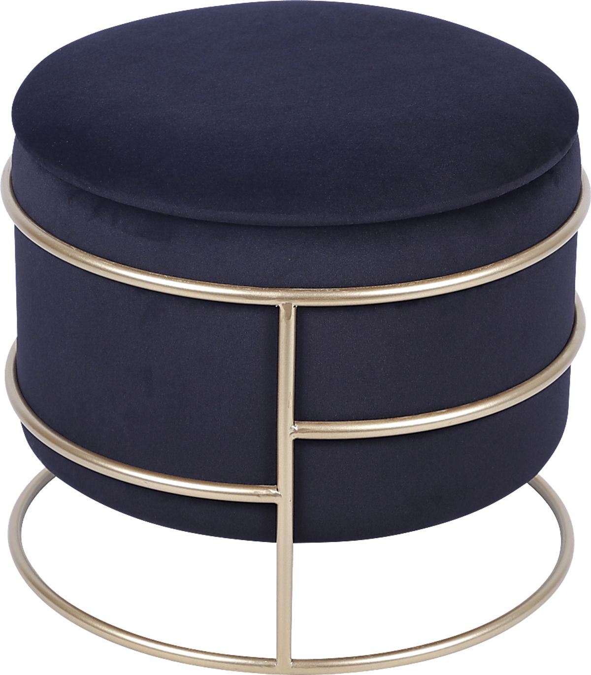 Niora Black Velvet Plush Storage Ottoman | Rooms to Go
