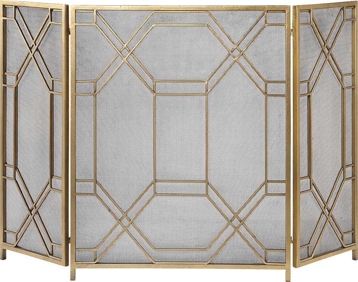 Nitson Gold Yellow Fireplace Screen - Rooms To Go