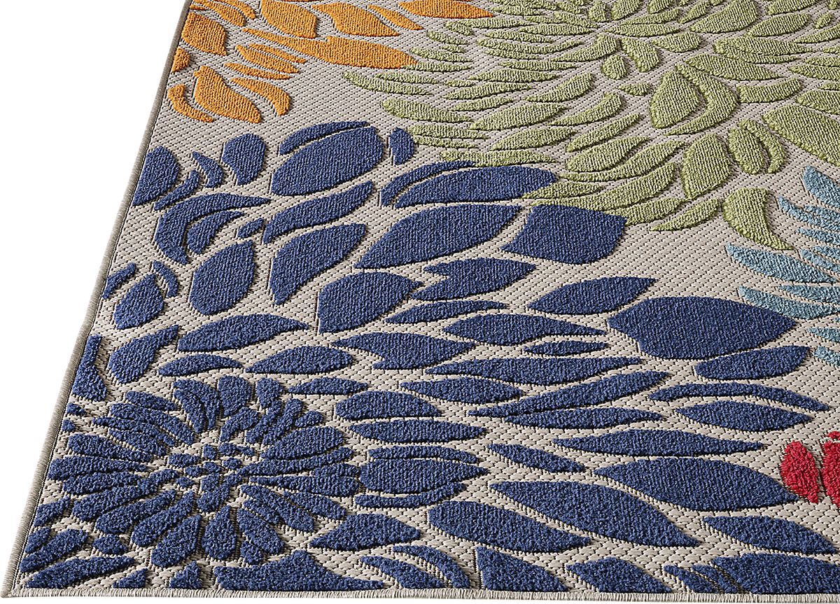 Nizsm Blue,Green,Orange Blue,Green,Orange,Red Outdoor Rugs | Rooms to Go