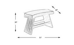 Noah Chocolate / Dark Wood Bench | Rooms to Go