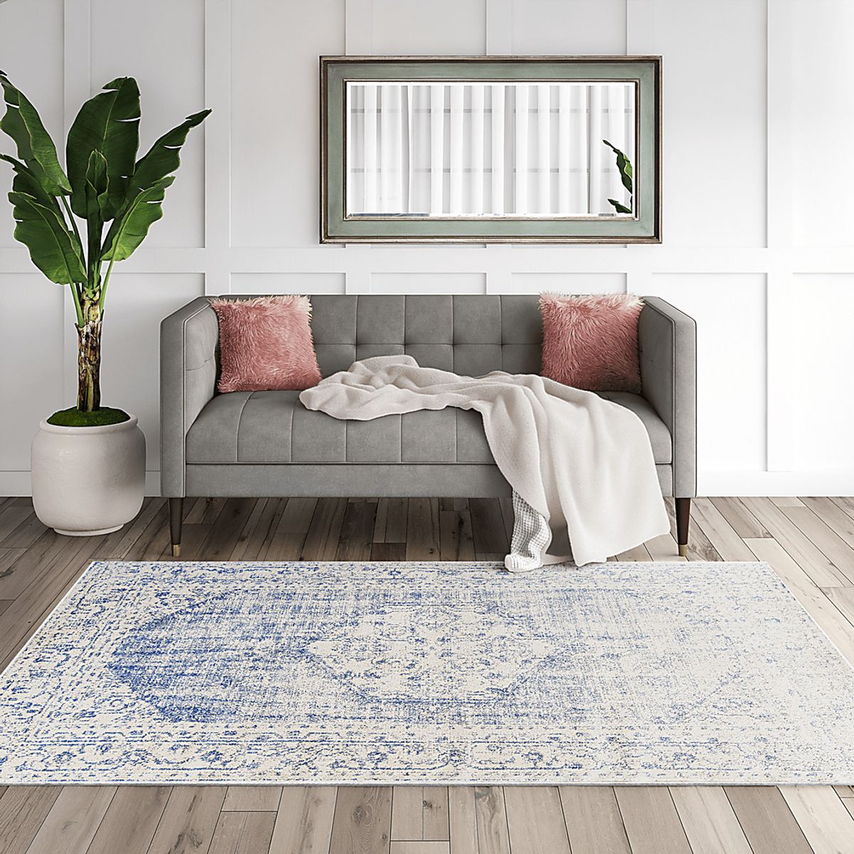 Cosmoliving Light Blue Rug | Rooms to Go