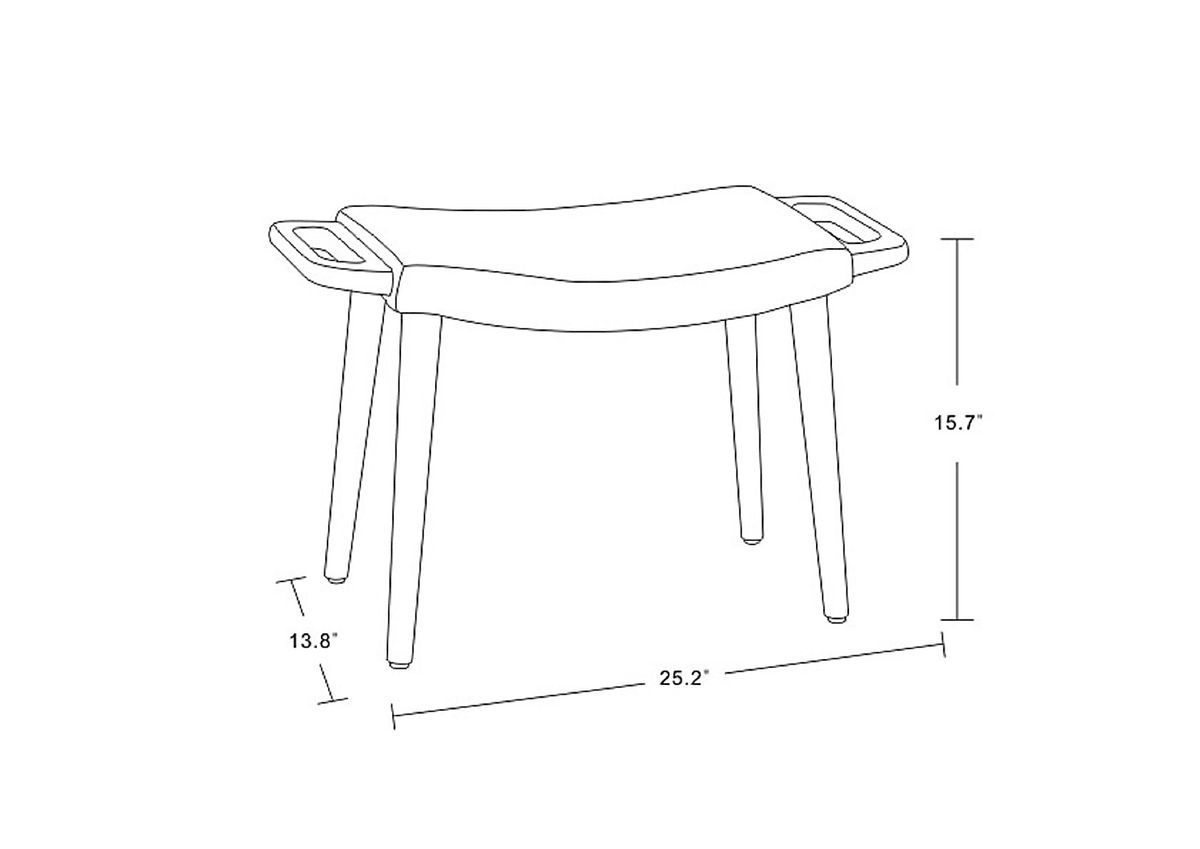 Noriton Yellow Linen Fabric Accent Ottoman | Rooms to Go