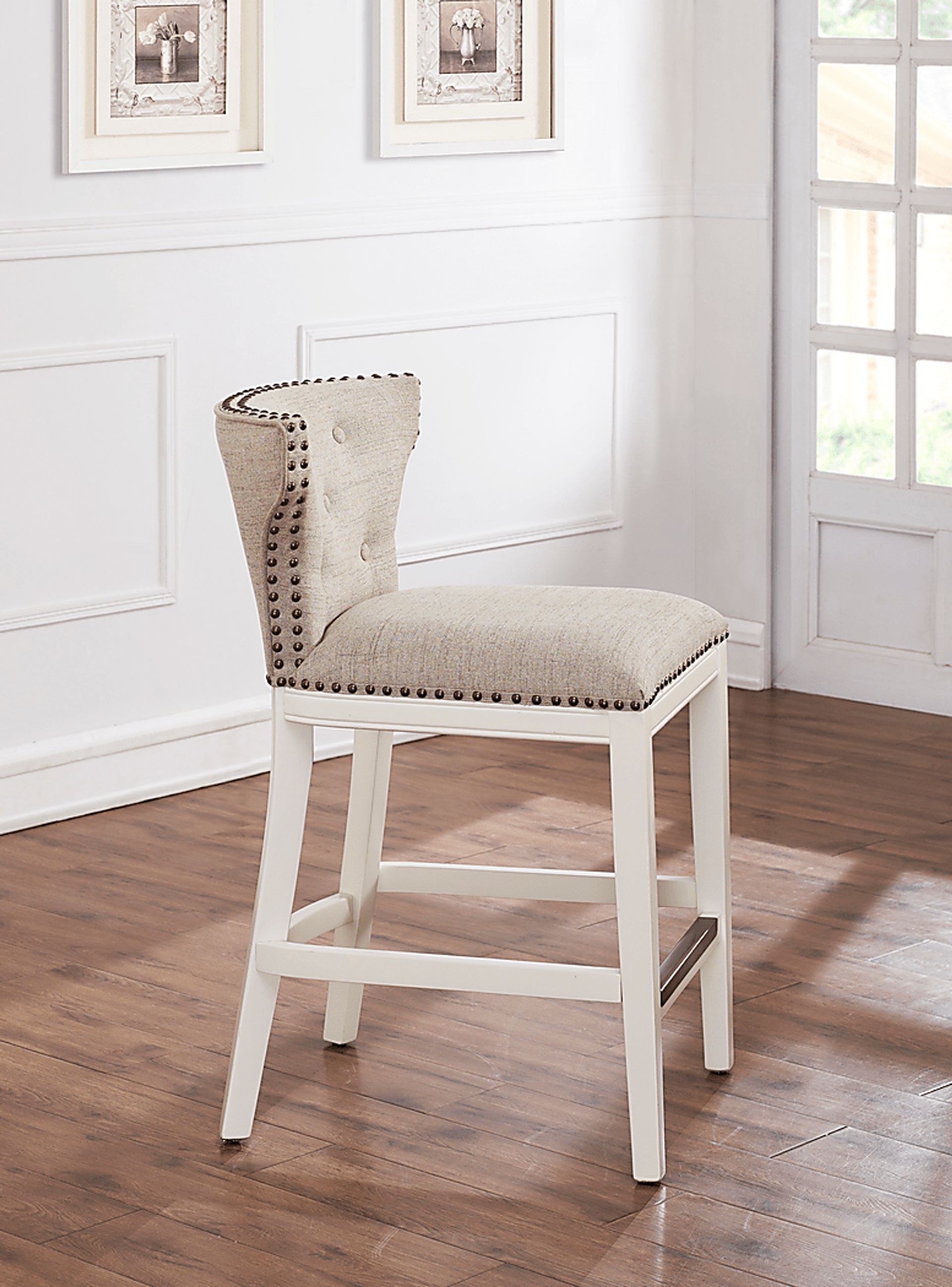 Noriwood White Colors,White Beige Counter Stool | Rooms to Go